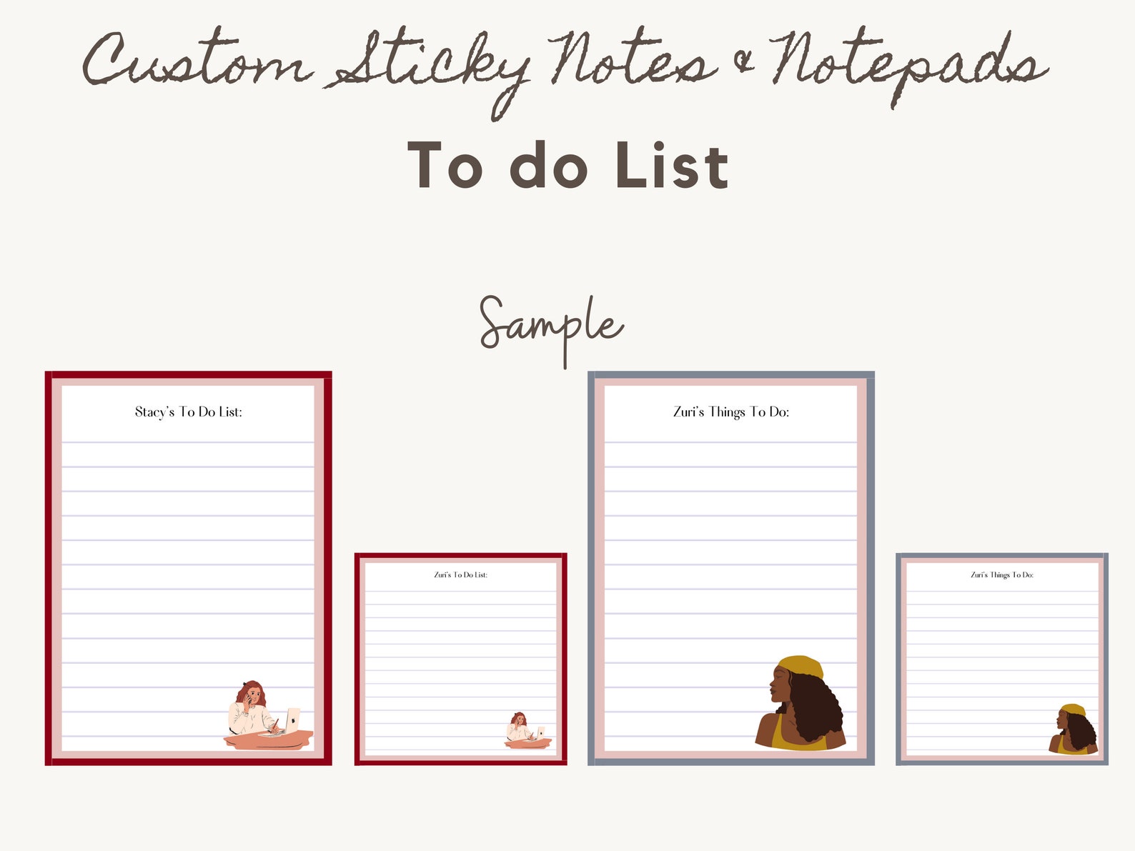 Custom To-do List Sticky Note Custom To-do List Notepad - Etsy