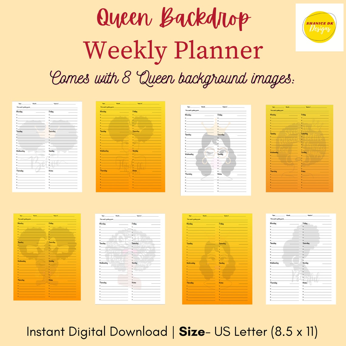 Digital Weekly Planner to Do Digital Planner Sheet | Etsy