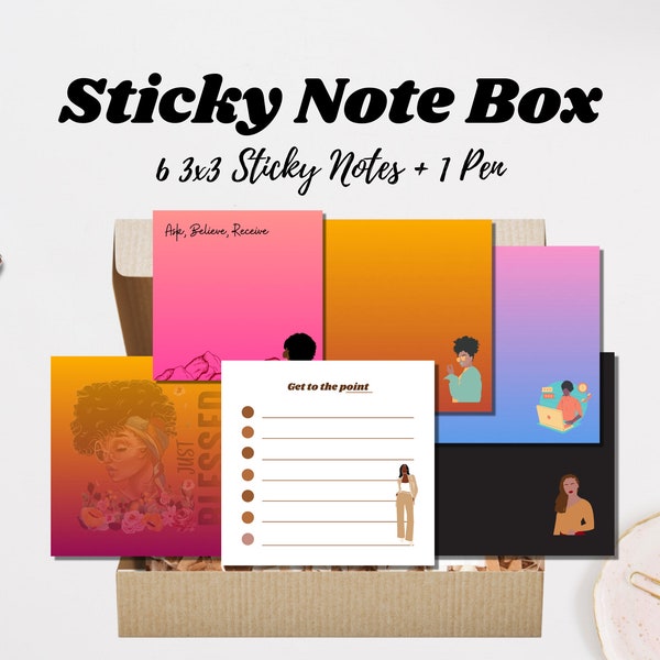 Aesthetic Sticky Notes - Etsy