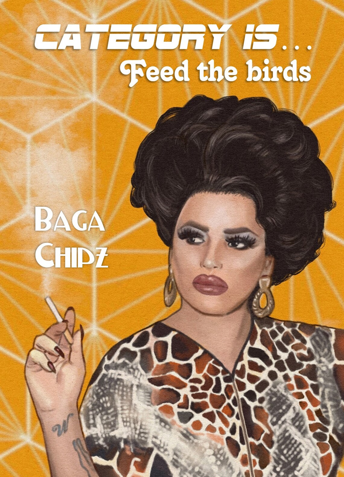 Baga Chipz Postcard Rupauls Drag Race UK Much Betta - Etsy