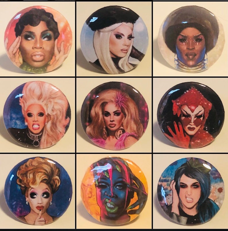 RuPauls Drag Race pin badges Winners All Star | Etsy