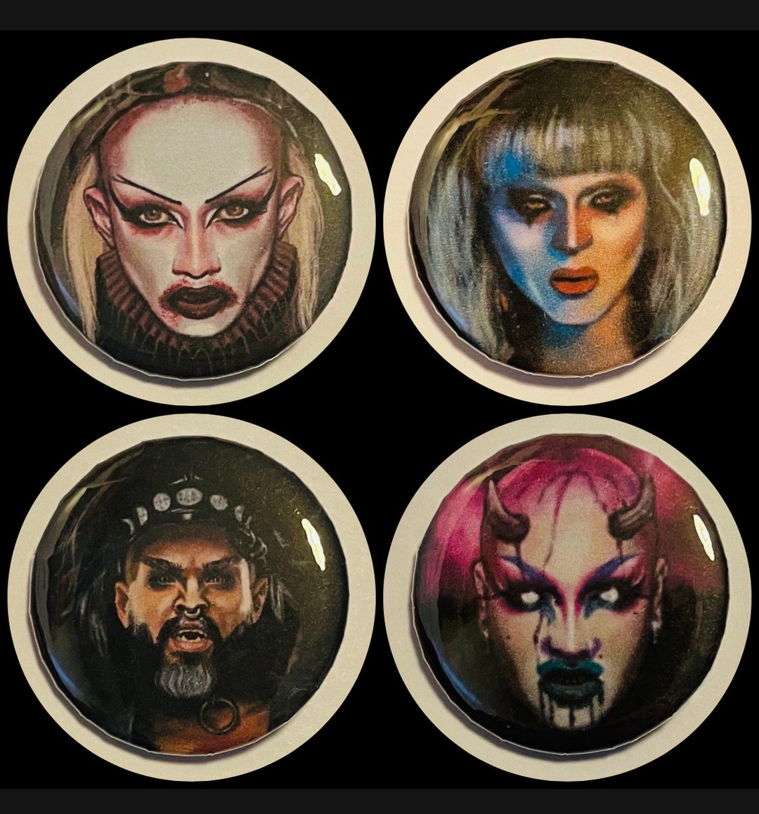 Dragula Winners Pin Badges Dahli Landon Cider Biqtch Puddin Vander Von ...