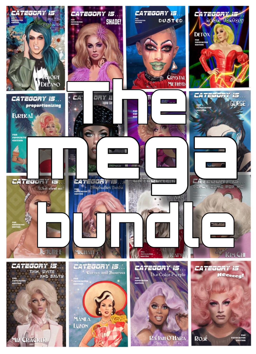 38 Rupaul's Drag Race Postcards HUGE Pack of Winners, All Stars and Fan ...