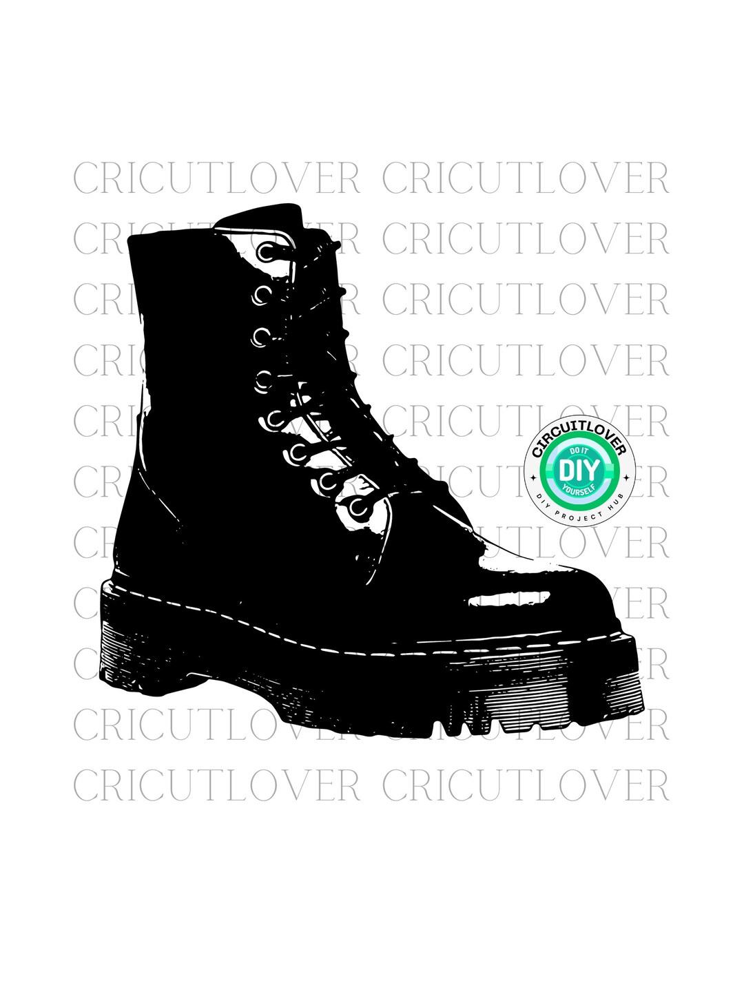 Iconic Combat Boot SVG, Dr. Martens Style, Instant Download for ...