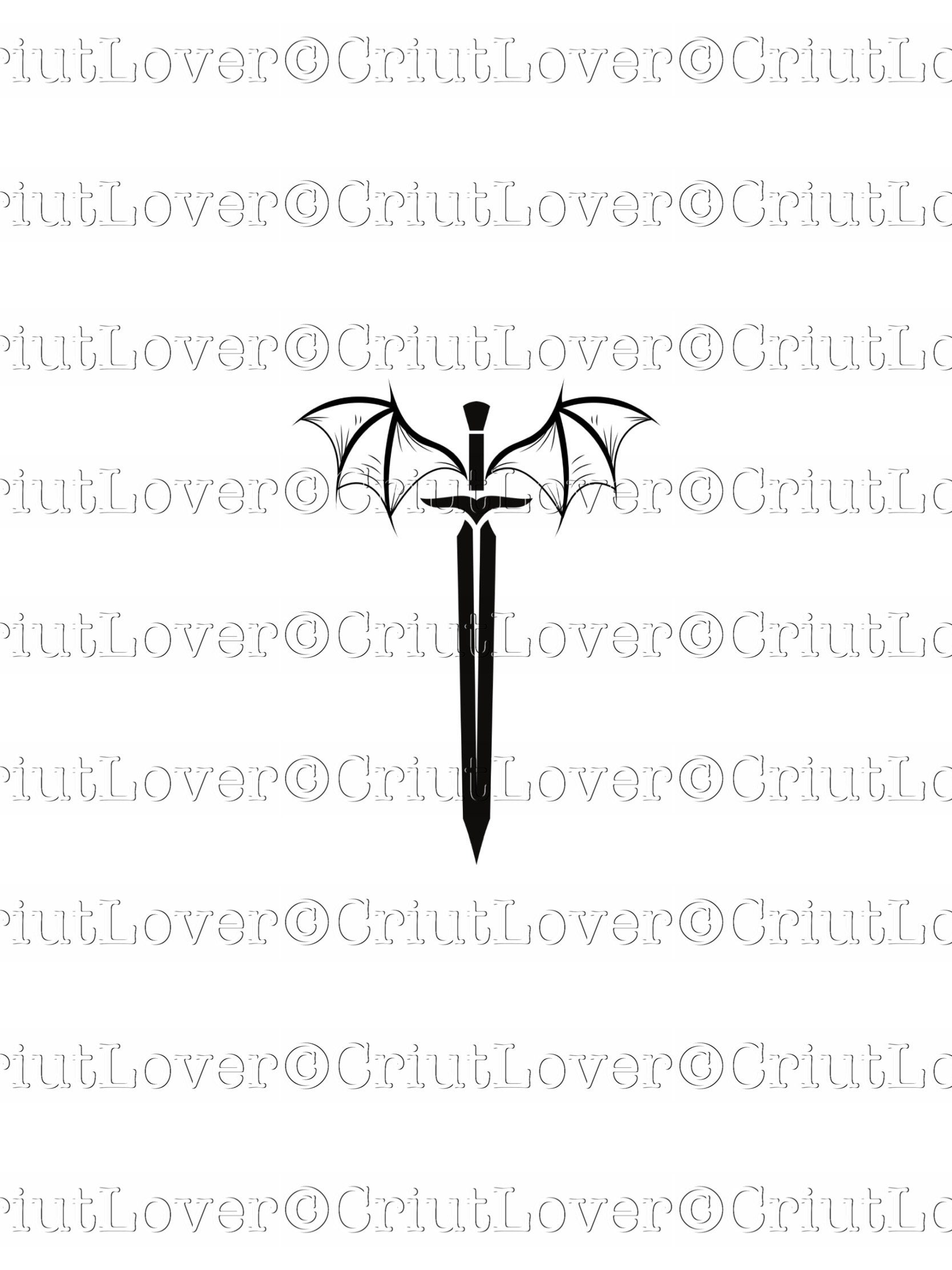 Winged Sword Svg Download Cricut SVG Download for Acotar or - Etsy UK