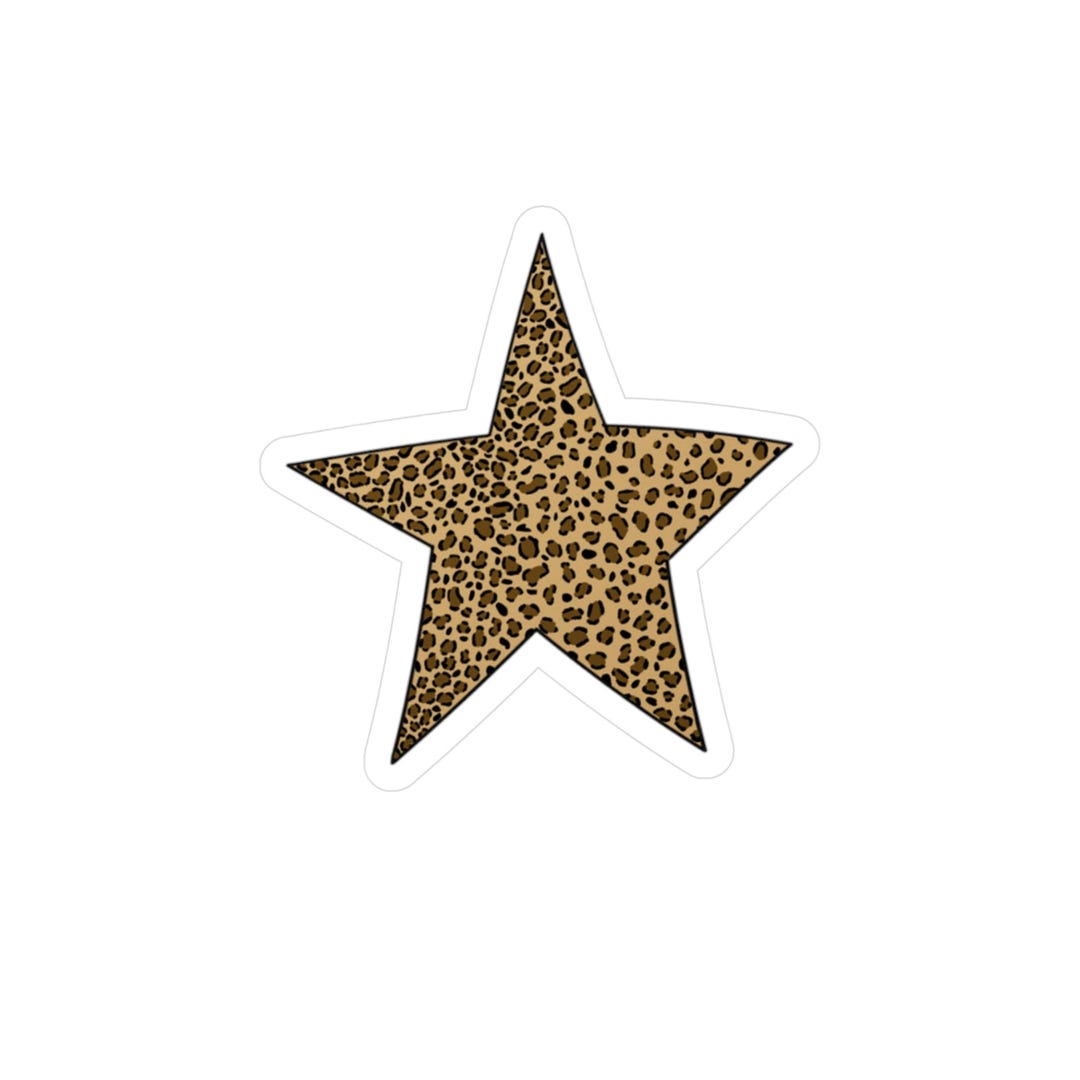 Leopard Print Star Sticker - Etsy