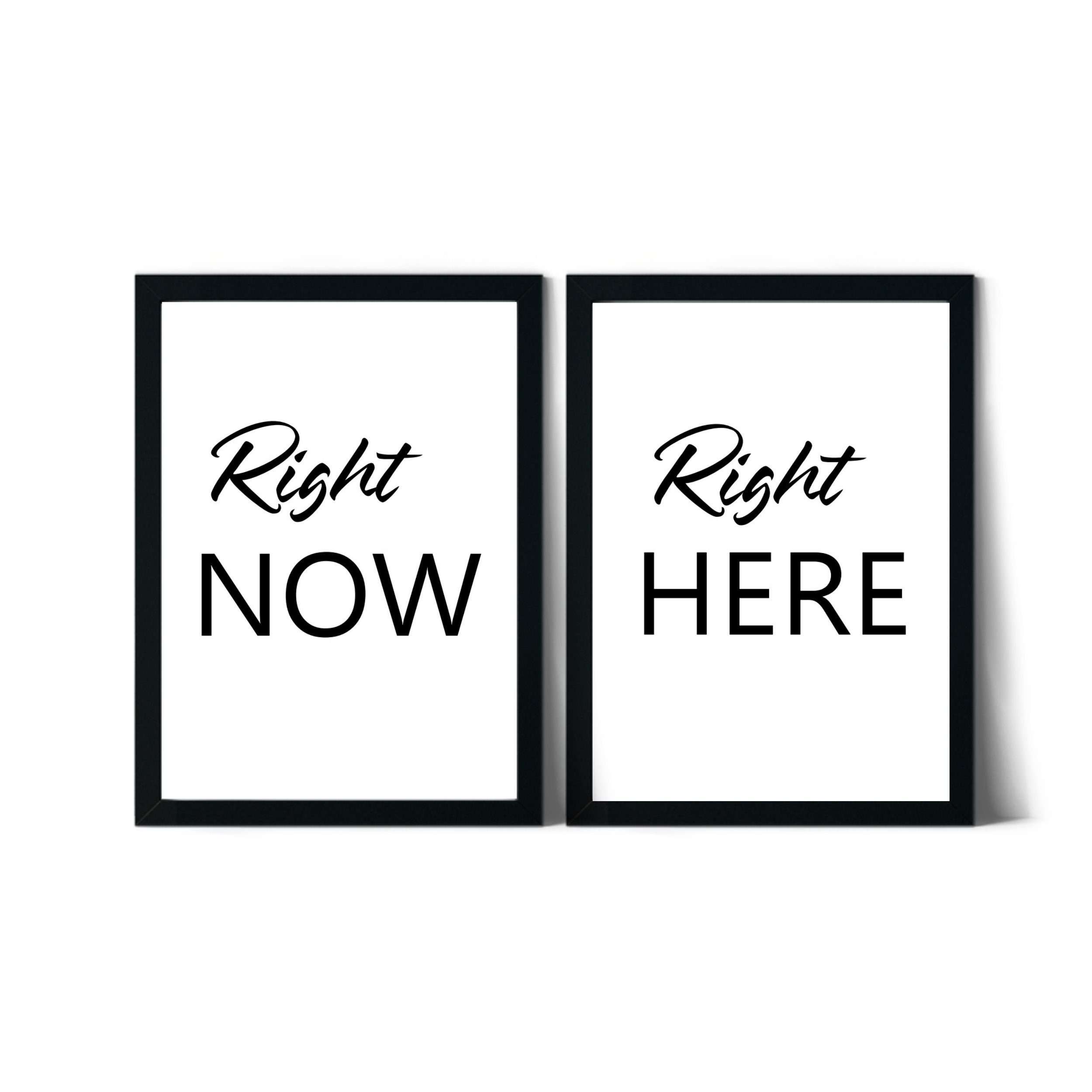 Right Now Right Here Set of 2 Inspiring Wall | Etsy