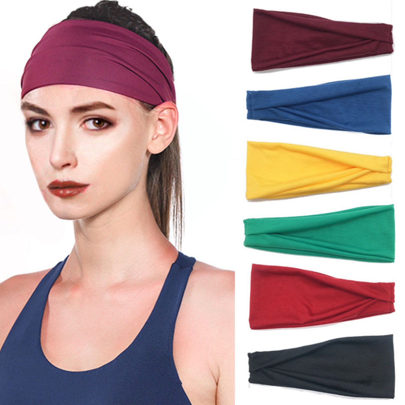 Sports Hair Band Yoga Sweat Band Mens And Womens Etsy