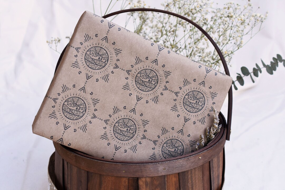 Eco Friendly Nature Inspired Wrapping Paper Rustic Boho Sustainable ...