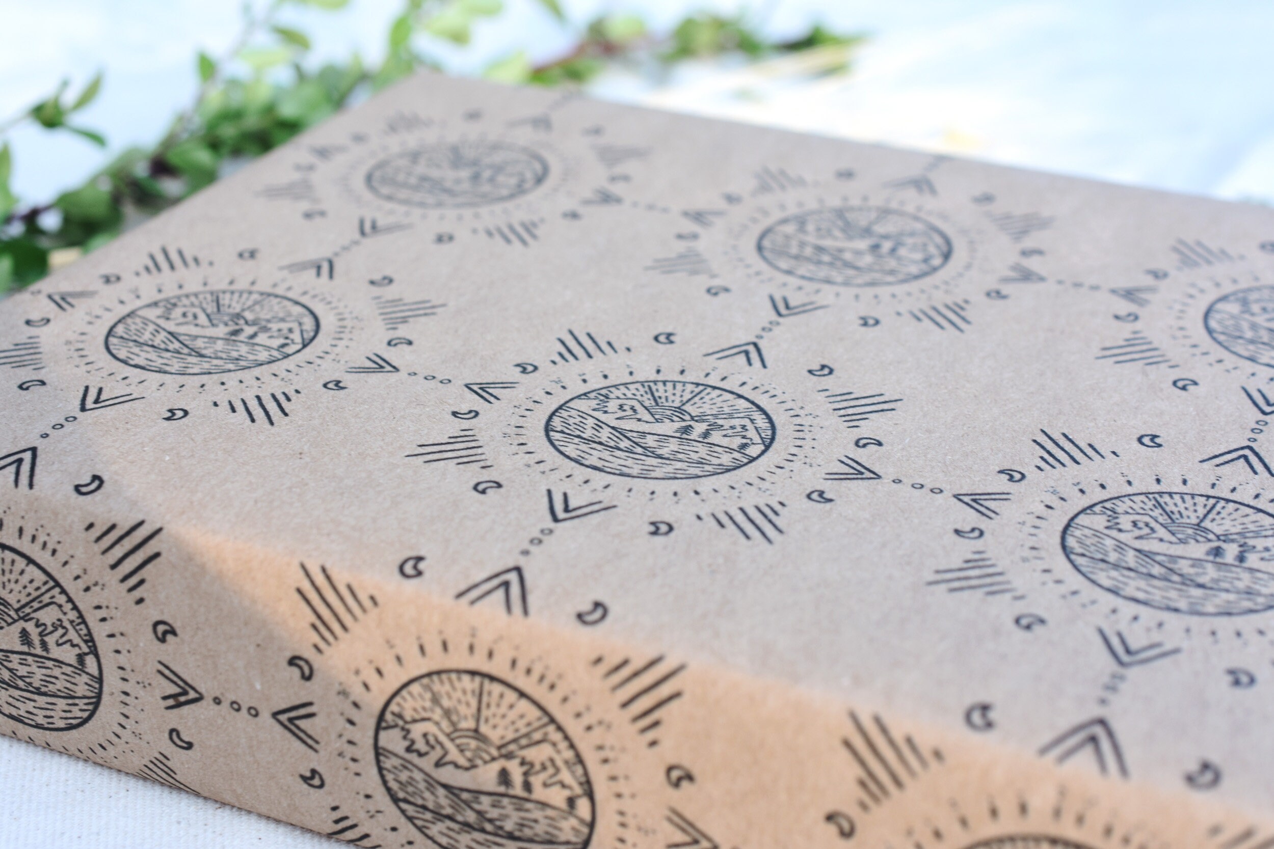 Eco Friendly Nature Inspired Wrapping Paper Rustic Boho - Etsy