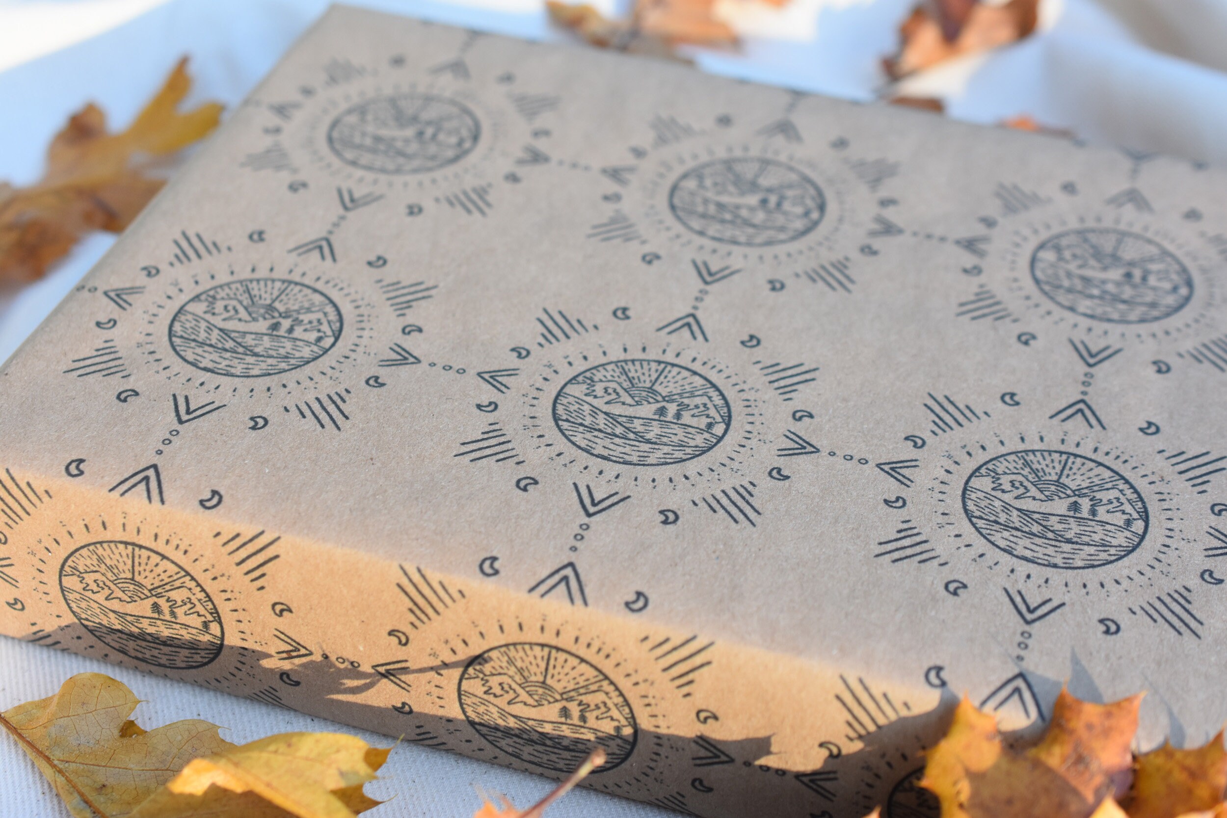 Eco Friendly Nature Inspired Wrapping Paper Rustic Boho - Etsy