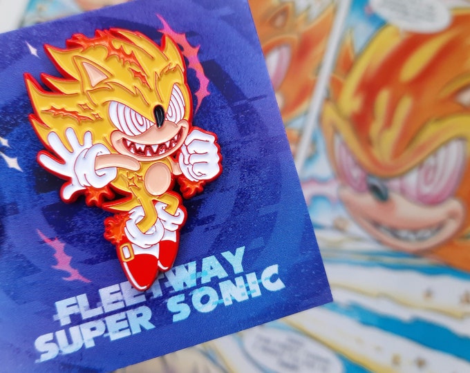 Fleetway Super Sonic Enamel Pin, Sonic the Comic, 90s Nostalgia, 90s ...
