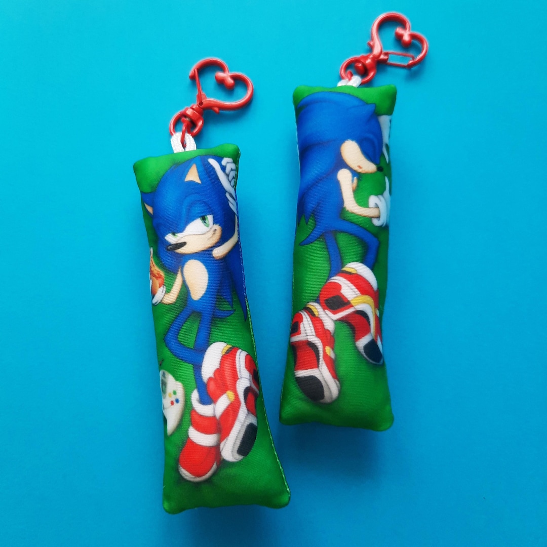 Sonic Mini Dakimakura Keychain, Body Pillow Keyring, Furry Daki, Plush ...