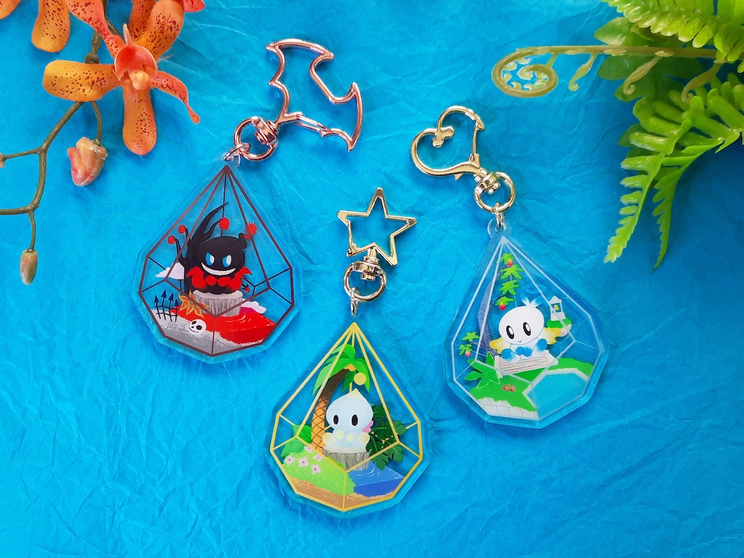 Chao Garden Terrarium Keychain Charms, Sonic Adventure 2, Neutral Chao ...