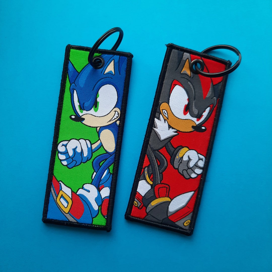 Sonic and Shadow Keychain, Sonic Adventure 2, Sonic Jet Tag Keyring ...