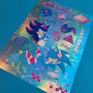Y2K Dreams Sonic Sticker Sheet, Dreamcast Aesthetic Stickers, Sonic ...