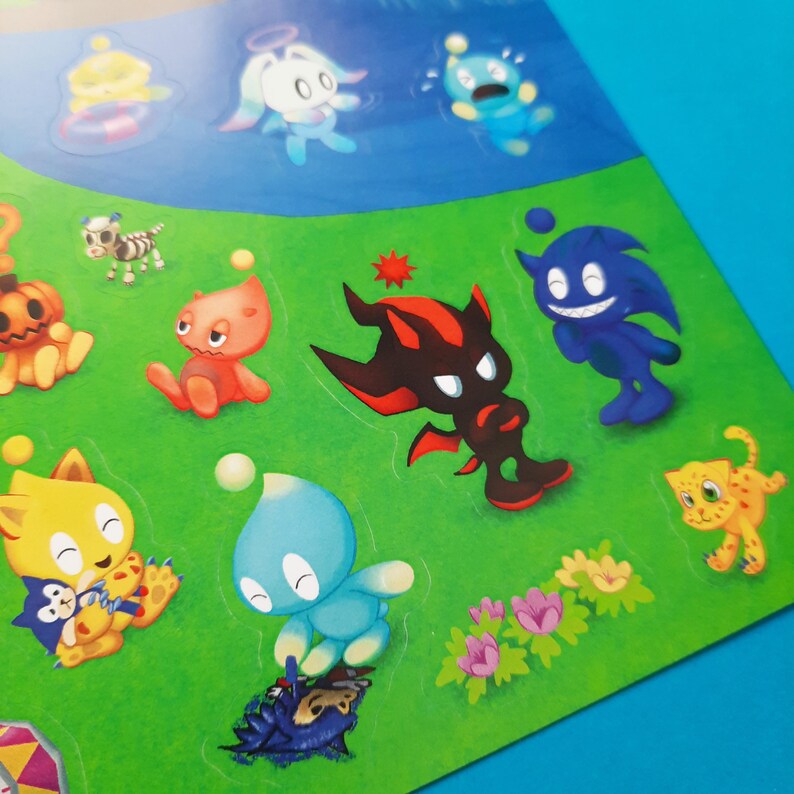 Chao Garden Sticker Sheet, Sonic Adventure 2 - Etsy