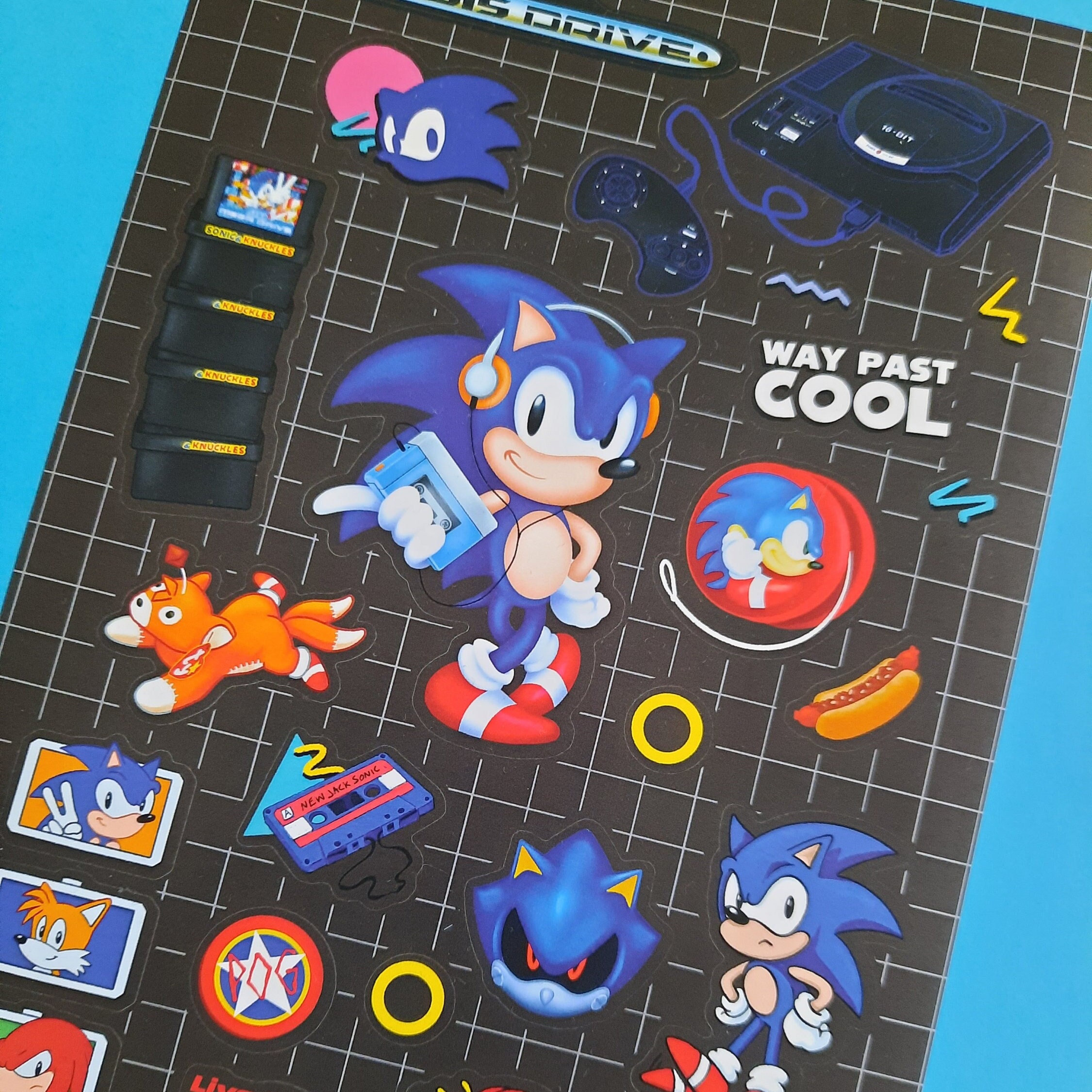 Genesis Drive Sticker Sheet, Classic Sonic the Hedgehog Stickers - Etsy UK