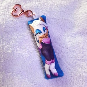 Shadow and Rouge Mini Dakimakura Keychain, Body Pillow Keyring, Furry ...