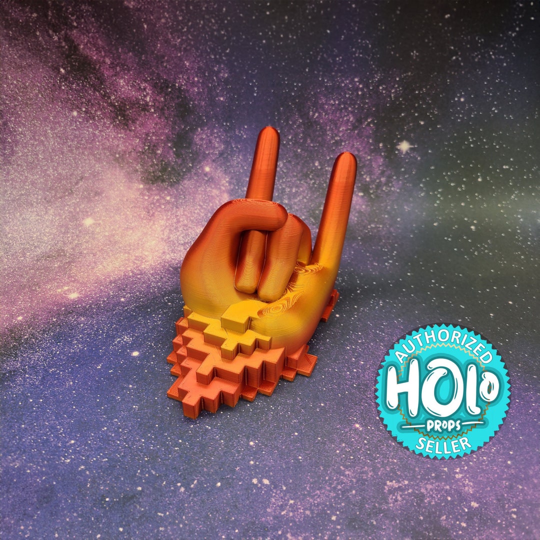 Pixelated Hand Gesture Video Game Controller Stand (horizontal) - Add ...