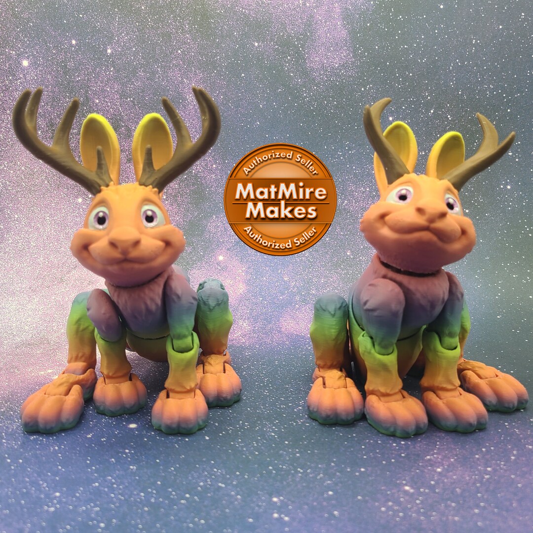 Mythical Jackalope Flexi Desk Pal - Whimsical Western Wonder - Etsy