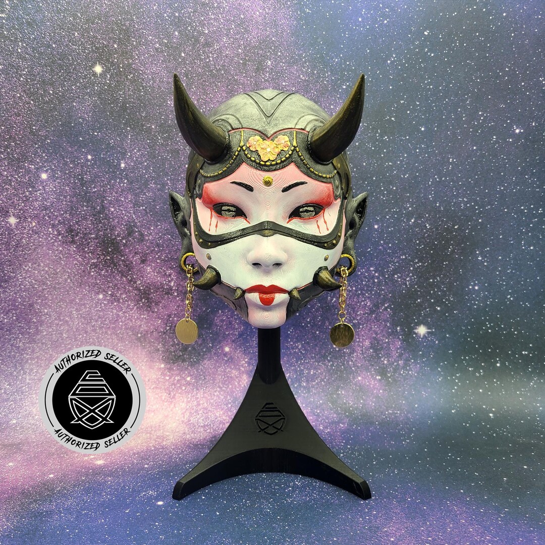 Chunari Hannya Mask Wall Hanger Black and Gold Elegance - Etsy