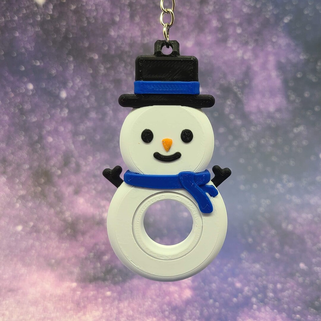 Snowman Fidget Keychain – Spin Into the Season of Joy - Etsy