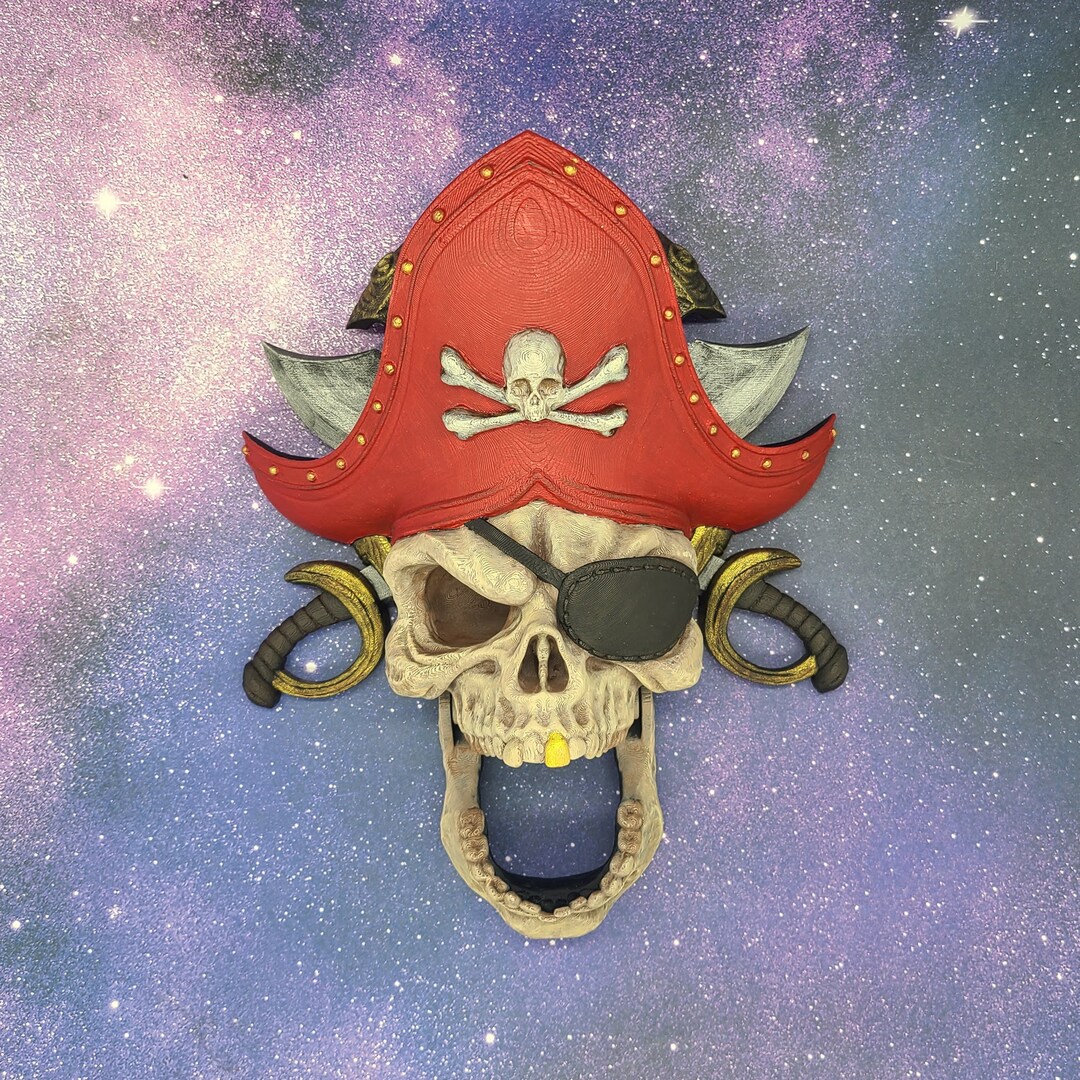 Legendary Pirate Skull Sigil Hand-painted Door Knocker Wall Hanger - Etsy