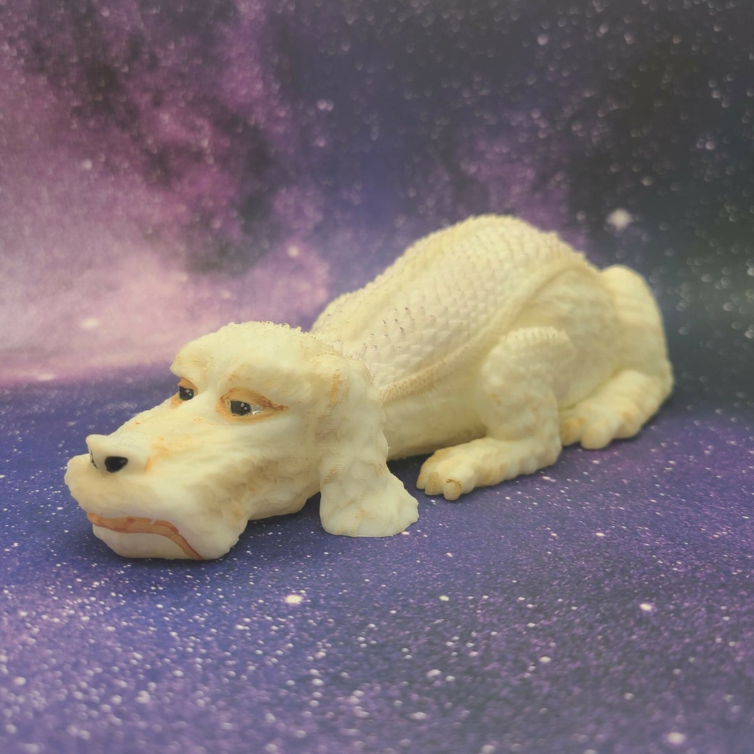 Falkor Luck Dragon 3D Printed Statue Hand Painted Features - Etsy