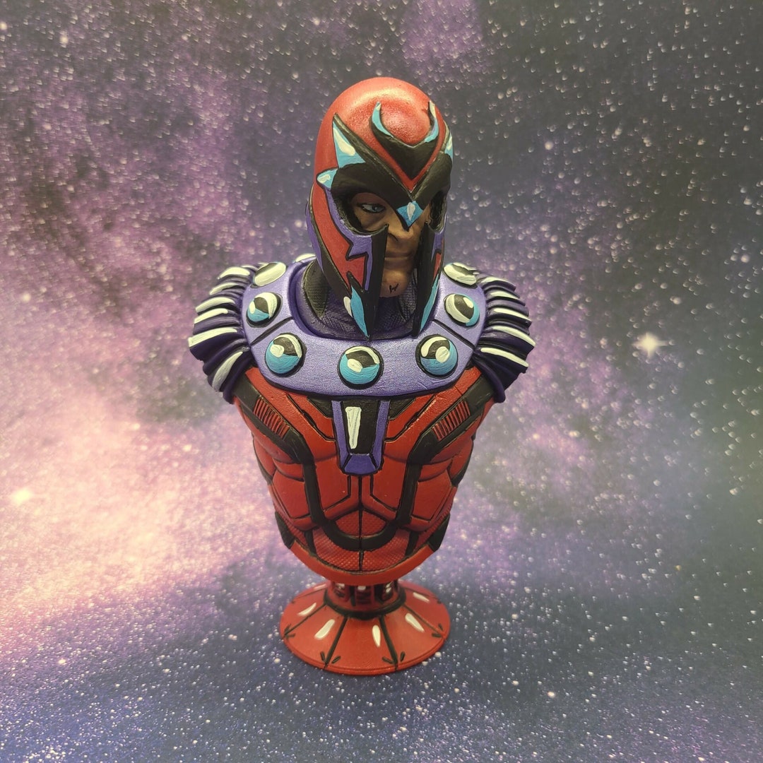 Magneto Bust Hand-painted Comic Book Style Embrace the - Etsy