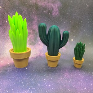 3D Printed Cactus Plants in Pots Cute and Low Maintenance - Etsy