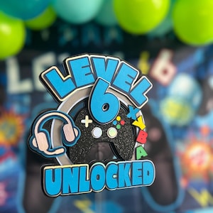 Level up Gaming Cake Topper | Level up | Gaming| Birthday Party |cake ...