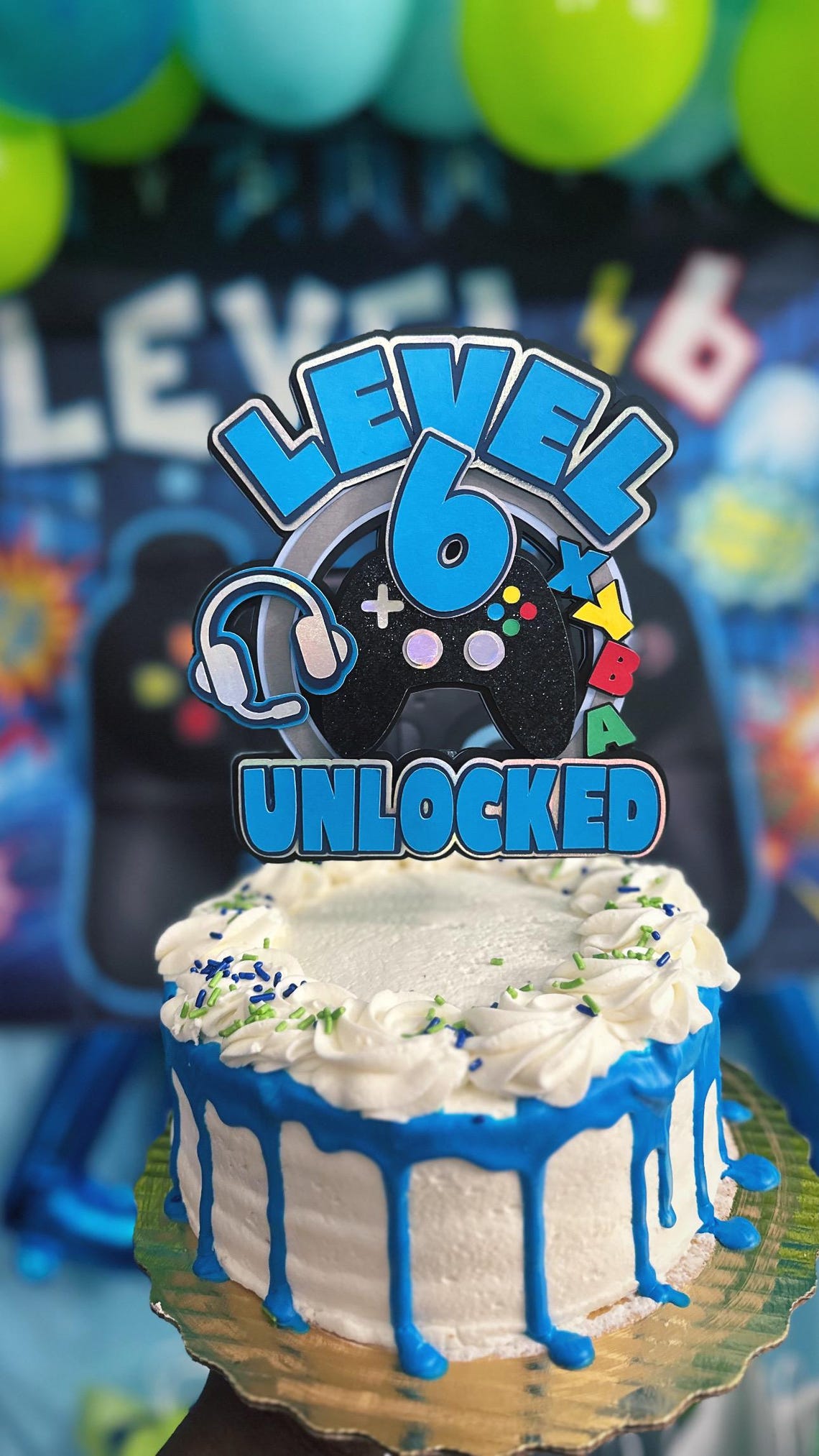 Level up Gaming Cake Topper | Level up | Gaming| Birthday Party |cake ...