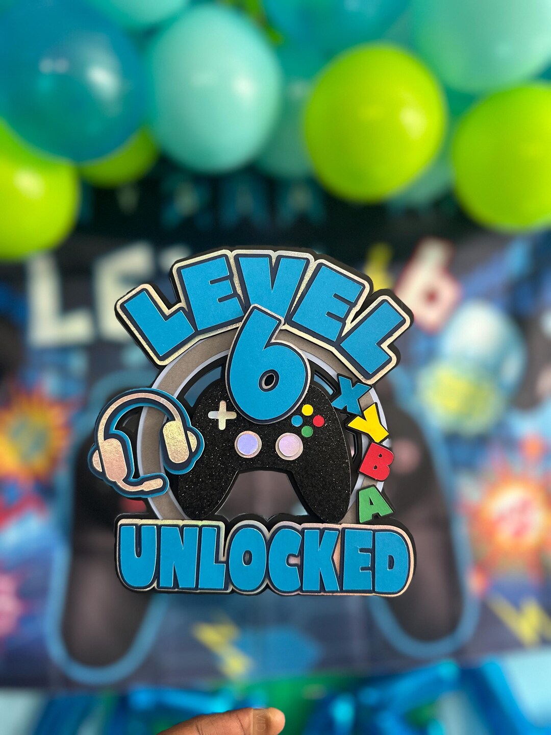 Level up Gaming Cake Topper | Level up | Gaming| Birthday Party |cake ...