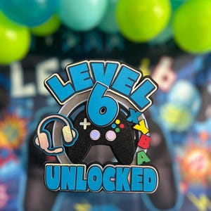 Level up Gaming Cake Topper | Level up | Gaming| Birthday Party |cake ...