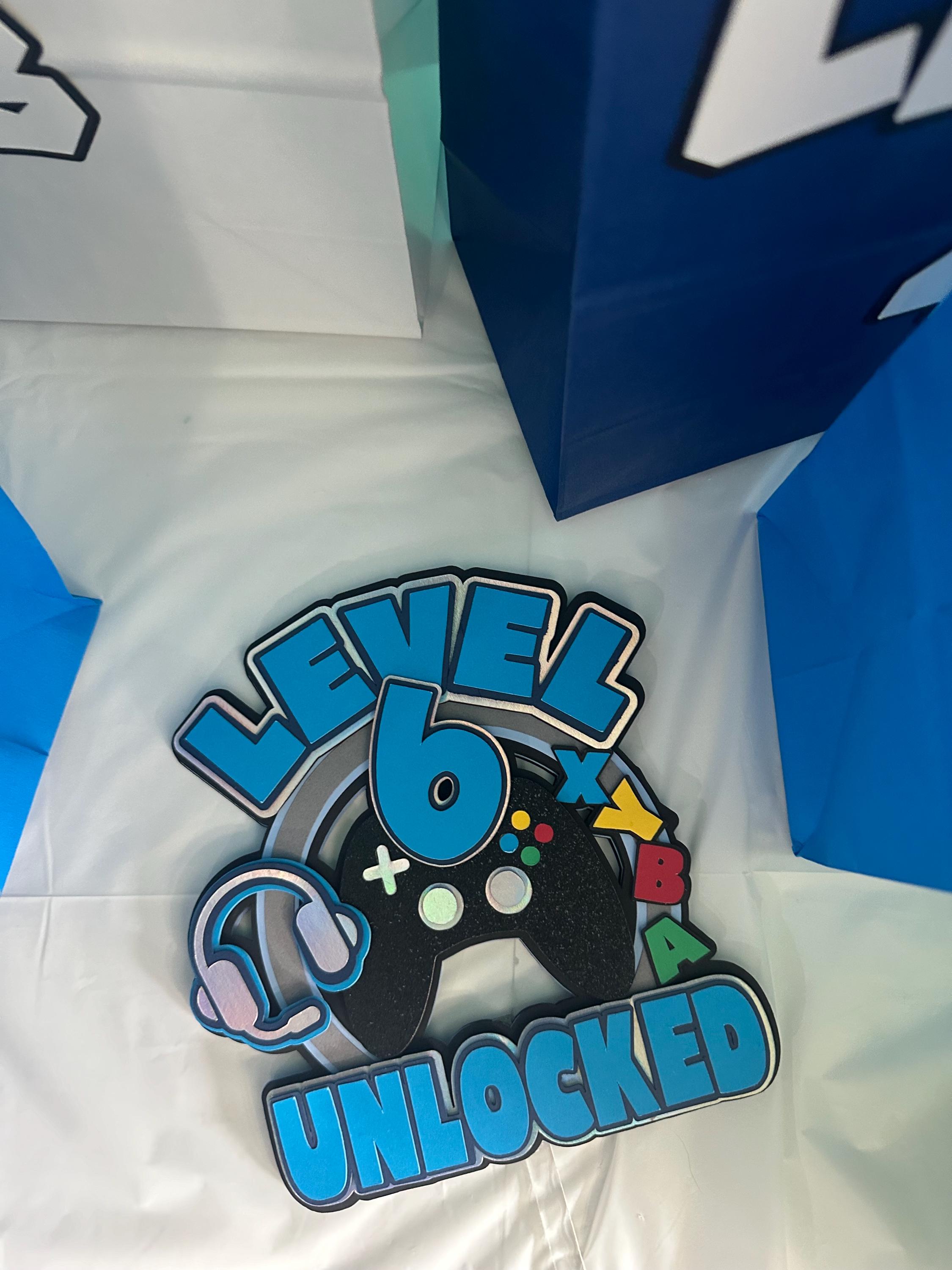Level up Gaming Cake Topper | Level up | Gaming| Birthday Party |cake ...