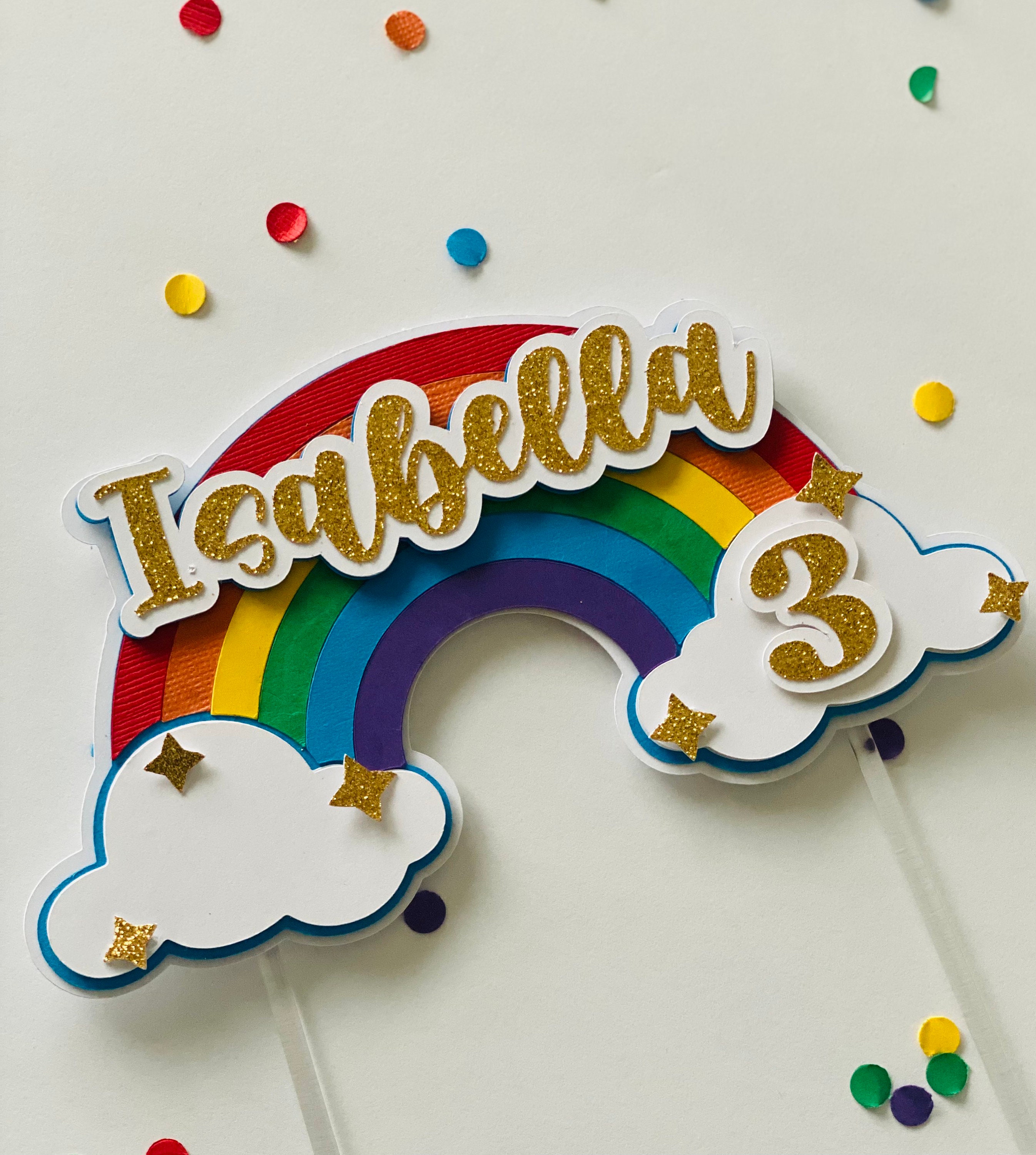Rainbow Cake Topper Smash Cake Birthday Cake Baby Shower - Etsy