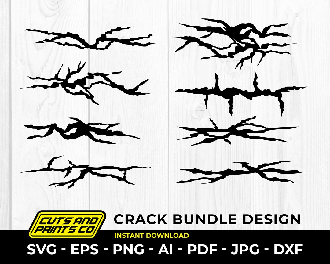 Crack Bundle Svg Crack Svg Crack Clipart Cricut Files Silhouette Svg ...