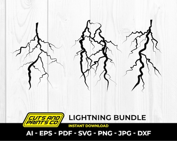 Lightning Strikes Bundle Svg Lightning Cricut Files - Etsy