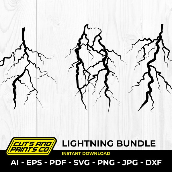 Lightning Svg - Etsy