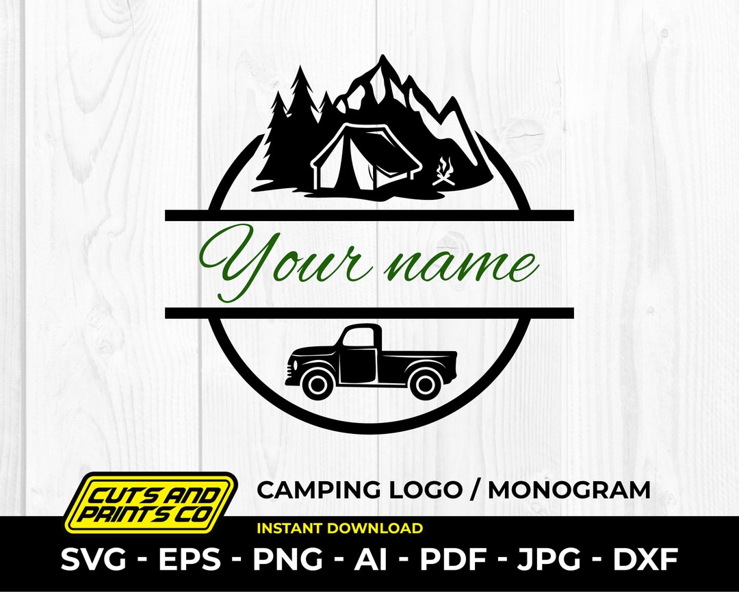 CAMPING LOGO SVG, Camping Monogram, Camping Borders for Cricut ...
