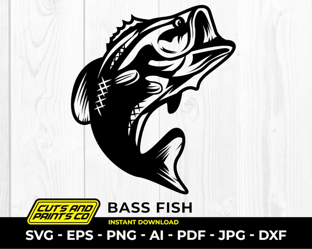 Barsch svg, Barsch svg, Outdoor Angeln svg für Cricut und Silhouette ...