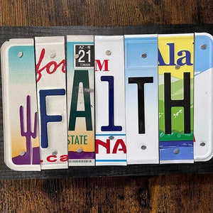 Metal License Plate "faith" Sign - Etsy