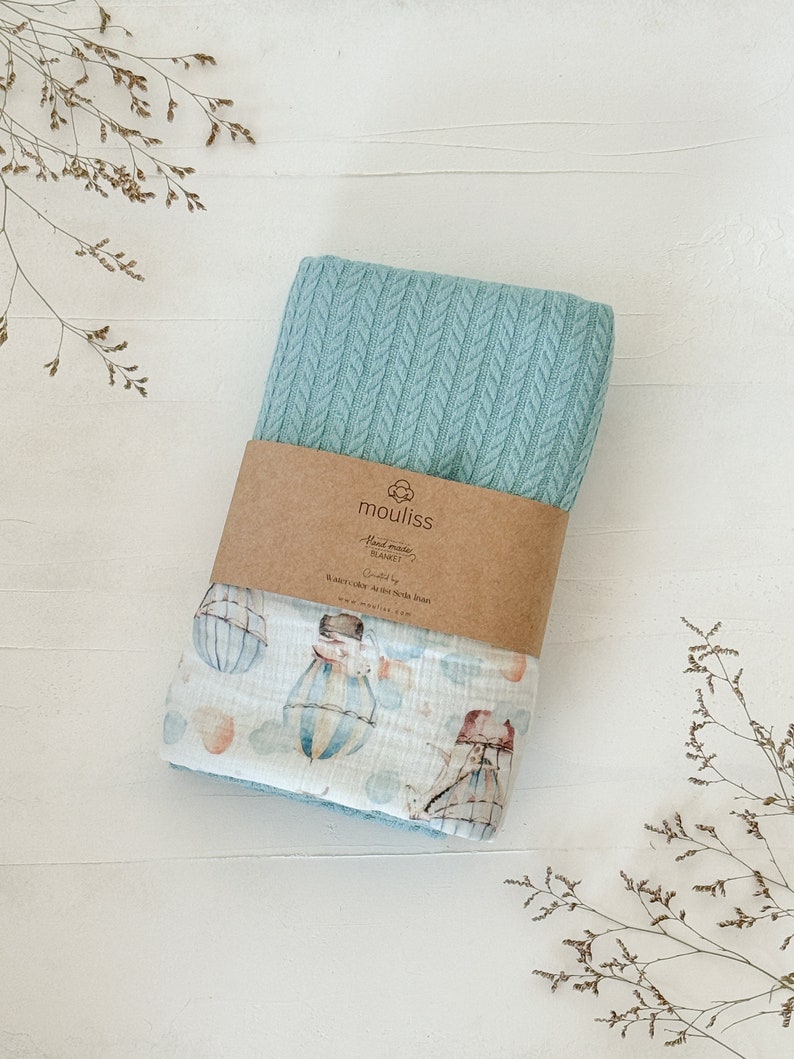 Baby Cuddle Blanket, Stroller Blanket, Pram Blanket, Cotton Throw ...