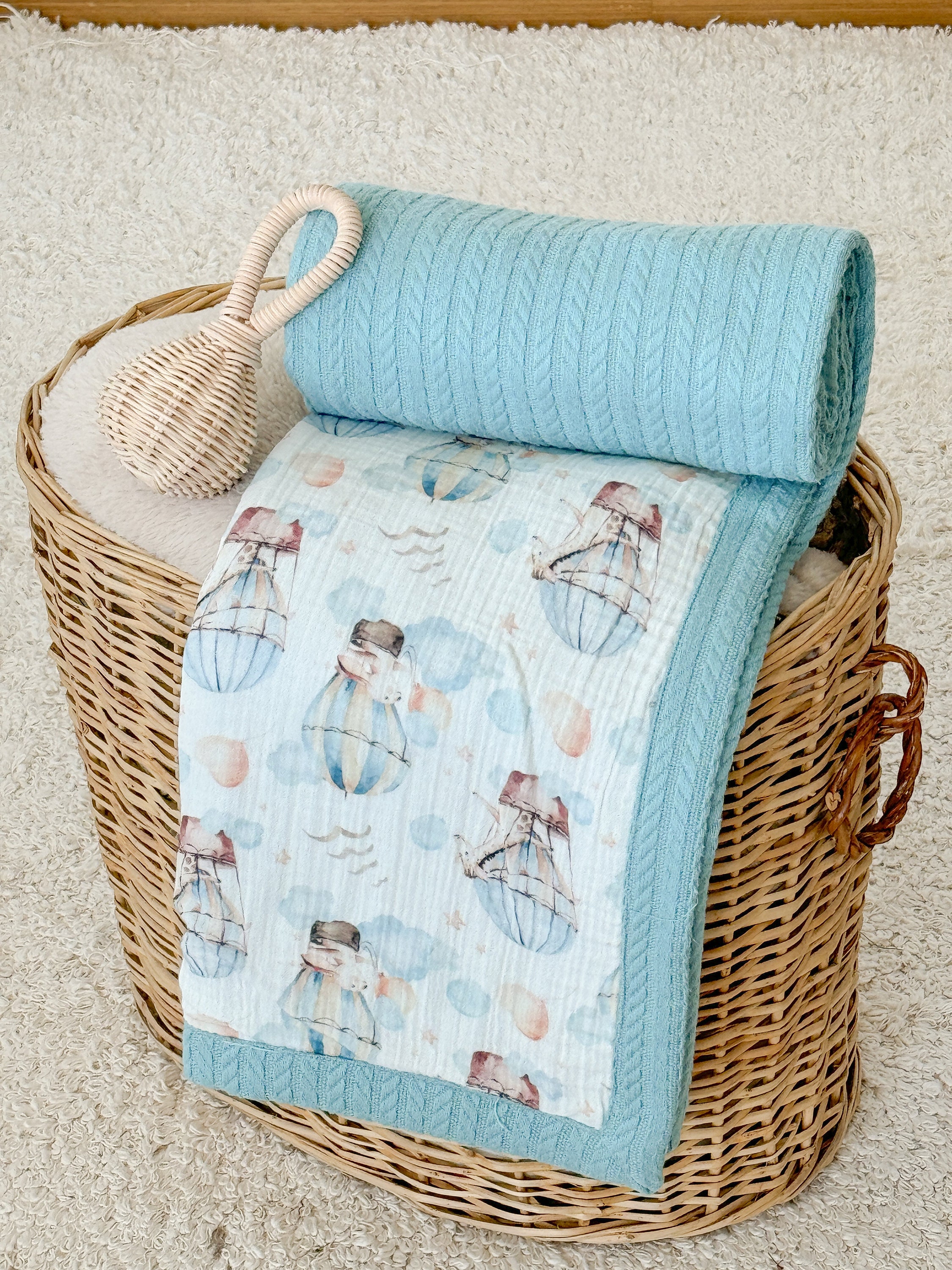 Baby Cuddle Blanket, Stroller Blanket, Pram Blanket, Cotton Throw ...