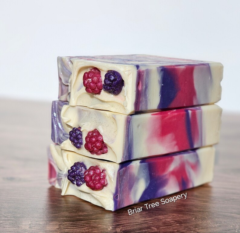 Black Raspberry Vanilla Soap Bar - Artisan Soap - Handmade Soap - Vegan - Cold Process Soap ...