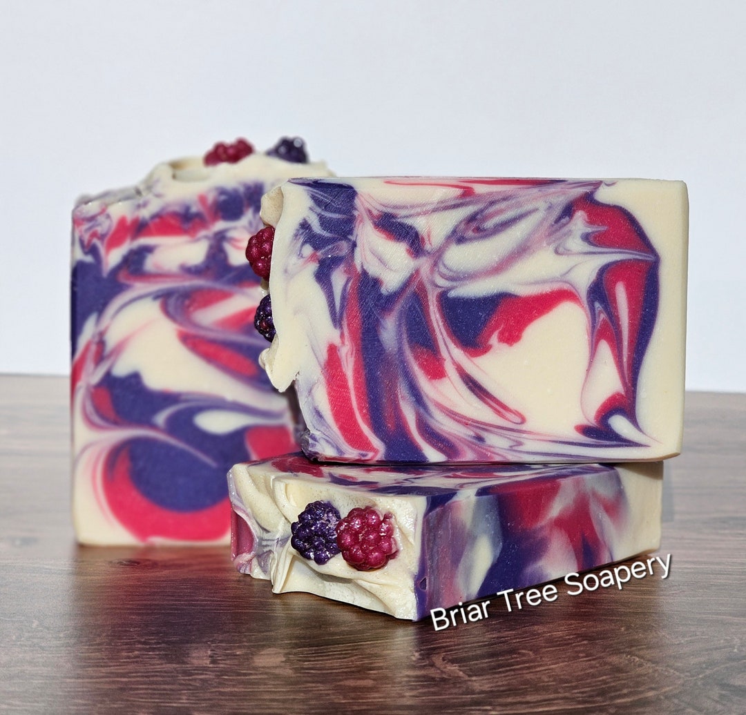 Black Raspberry Vanilla Soap Bar - Artisan Soap - Handmade Soap - Vegan ...