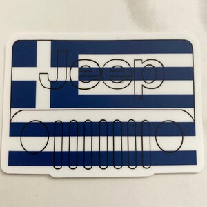 3 Greek Flag Sticker Jeep Greek Jeep Wrangler Liberty - Etsy