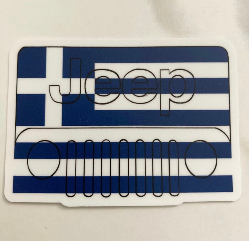 3 Greek Flag Sticker Jeep Greek Jeep Wrangler Liberty - Etsy