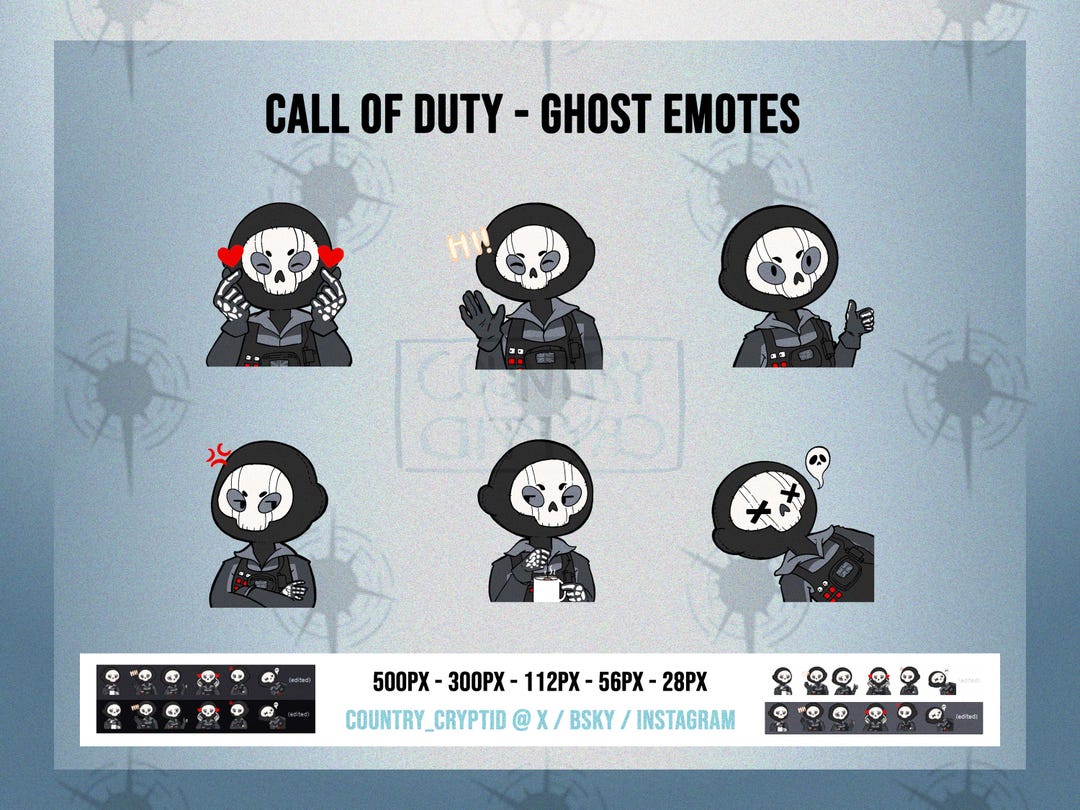 Call of Duty - Simon "ghost" Riley - Emotes - Etsy